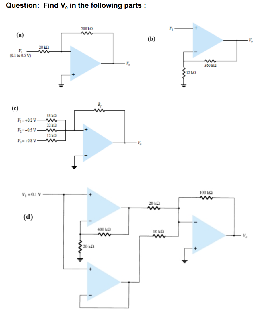 Solved Below Is An Operational Amplifier Question Please