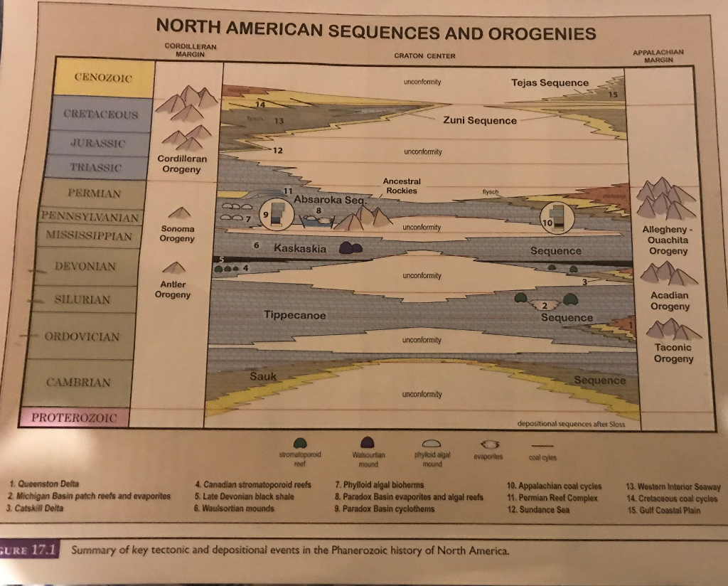 Solved NORTH AMERICAN SEQUENCES AND OROGENIES APPALACH | Chegg.com