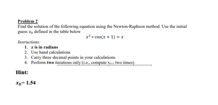 Solved Problem 2 Find the solution of the following equation | Chegg.com