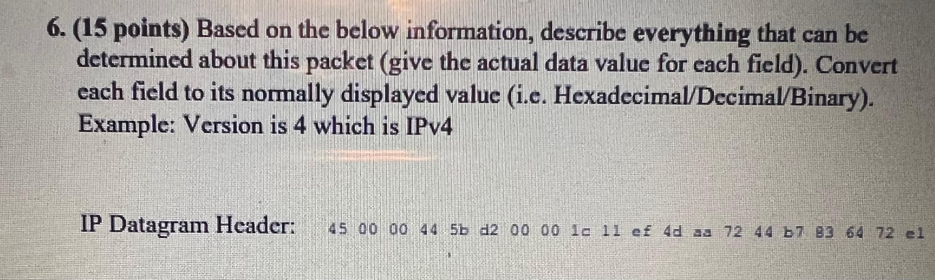 Solved 6 15 Points Based On The Below Information 