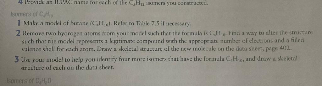 Solved 4 Provide an IUPAC name for each of the C5H12 isomers | Chegg.com