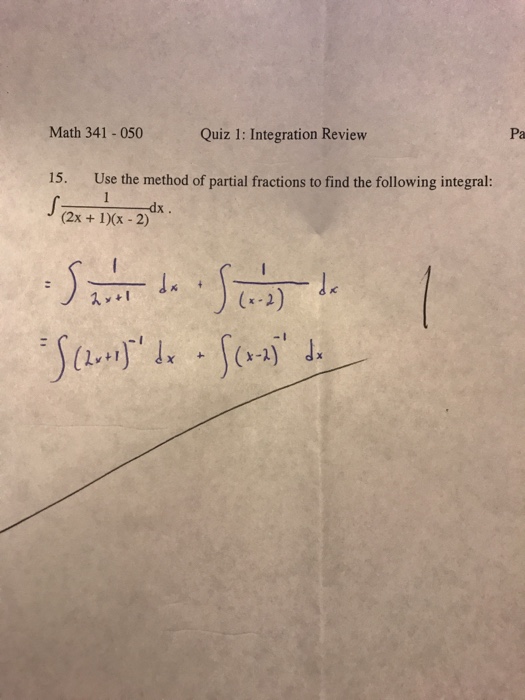 Solved Use the method of partial fractions to find the | Chegg.com