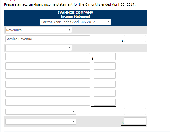 Solved Exercise 4-6 (Part Level Submission) Ivanhoe Company, | Chegg.com