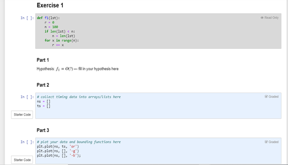 Solved Lab: Runtime Complexity In (): reeber to evaluate | Chegg.com