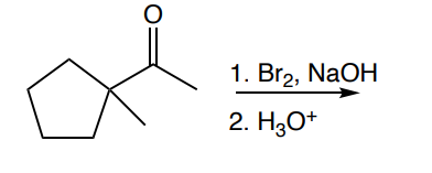 Solved 1. Br2, NaOH 2. H30+ | Chegg.com