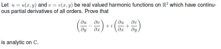 Solved Let u = u(x,y) and v = v(x,y) be real valued harmonic | Chegg.com