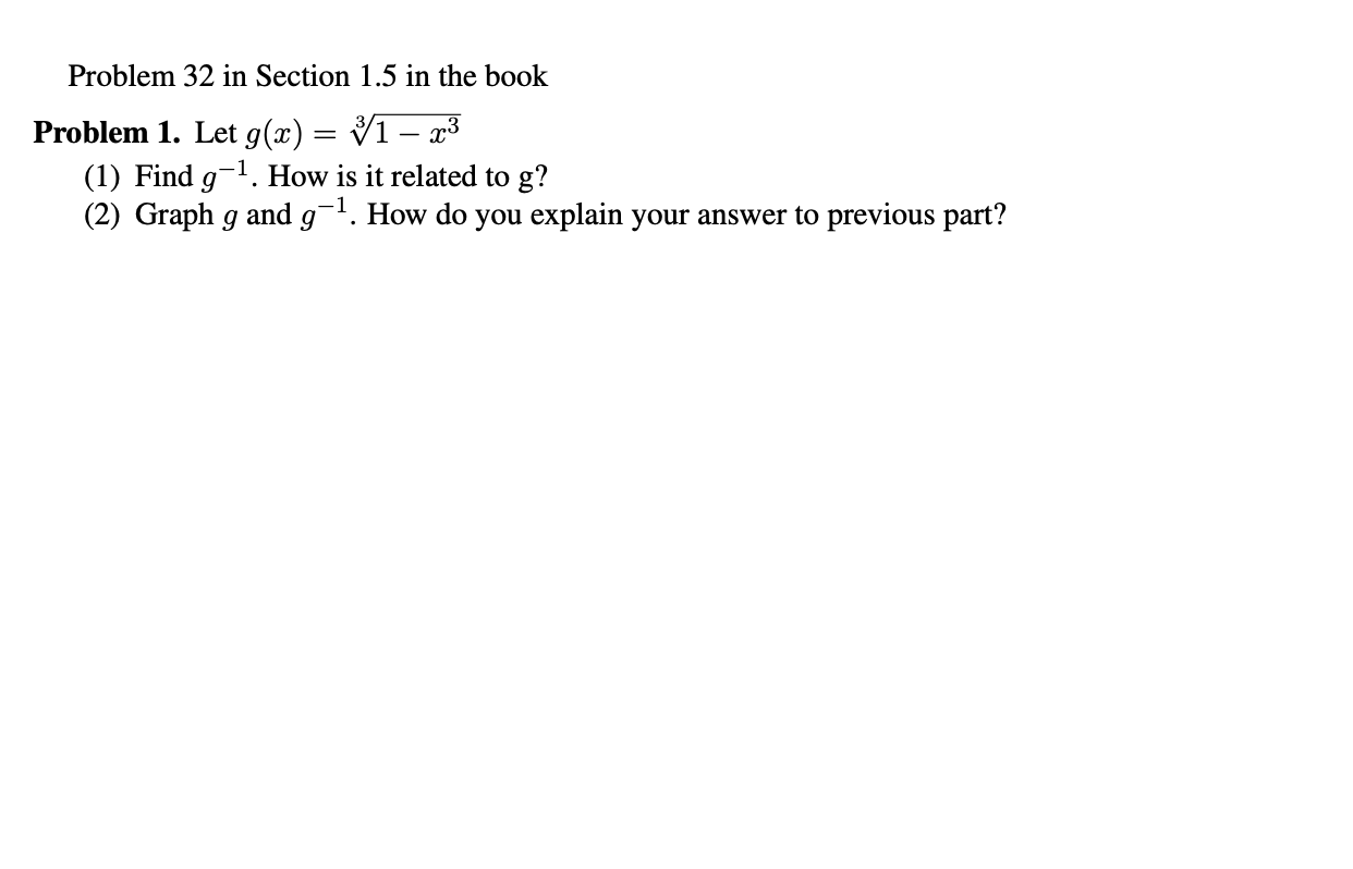 Solved Problem 32 in Section 1.5 in the book Problem 1. Let | Chegg.com