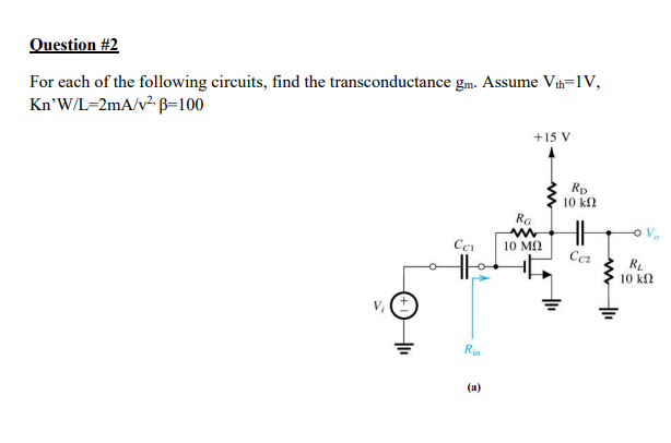 Solved Question #2 For each of the following circuits, find | Chegg.com