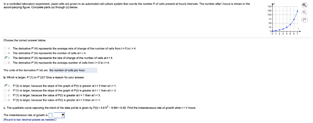 Solved In a controlled laboratory experiment, yeast cells | Chegg.com