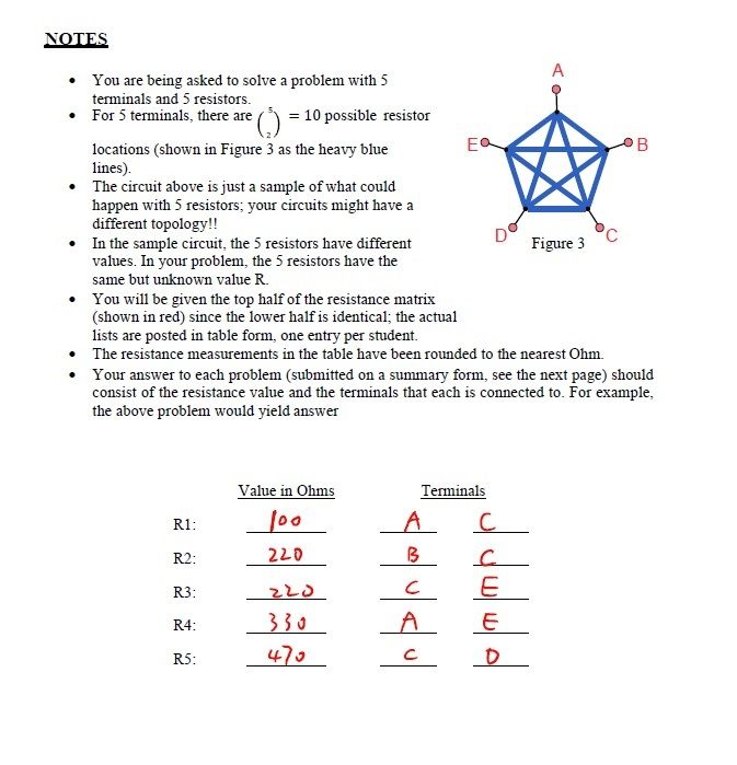 Solved ELE 212 - RESISTOR PUZZLES - Summer 2019 Consider the | Chegg.com