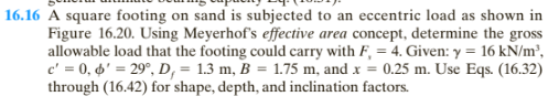 Solved 16.17 Redo Problem 16.16 with the following data: | Chegg.com