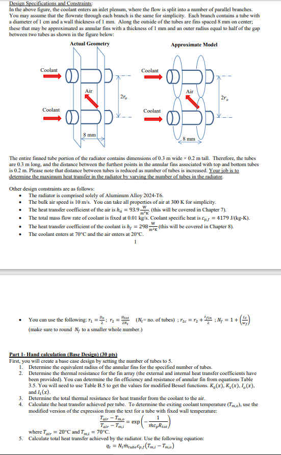Design Specifications and Constraints: In the above | Chegg.com