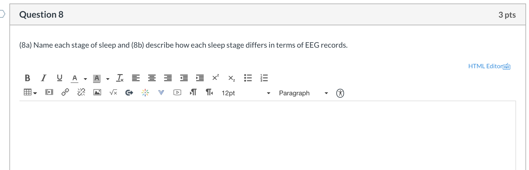 Solved Question 8 3 pts (8a) Name each stage of sleep and | Chegg.com