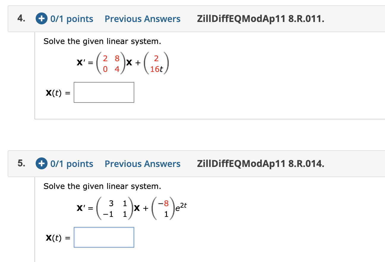 Solved 4. + 0/1 points Previous Answers ZillDiffEQModAp11 | Chegg.com