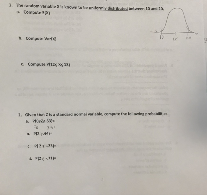 Solved 1. The random variable X is known to be uniformly | Chegg.com