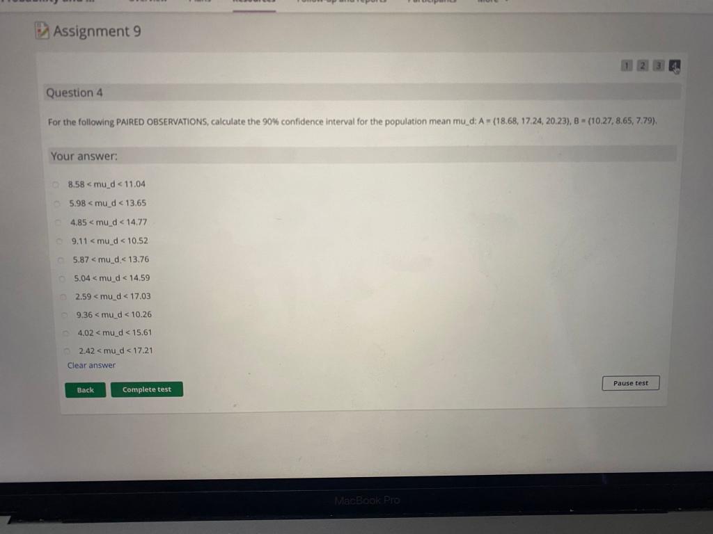 Solved Assignment 9 123 Question 4 For the following PAIRED | Chegg.com