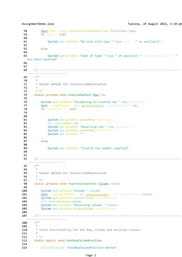 Solved Airline Reservation System Individual Assignment Part | Chegg.com