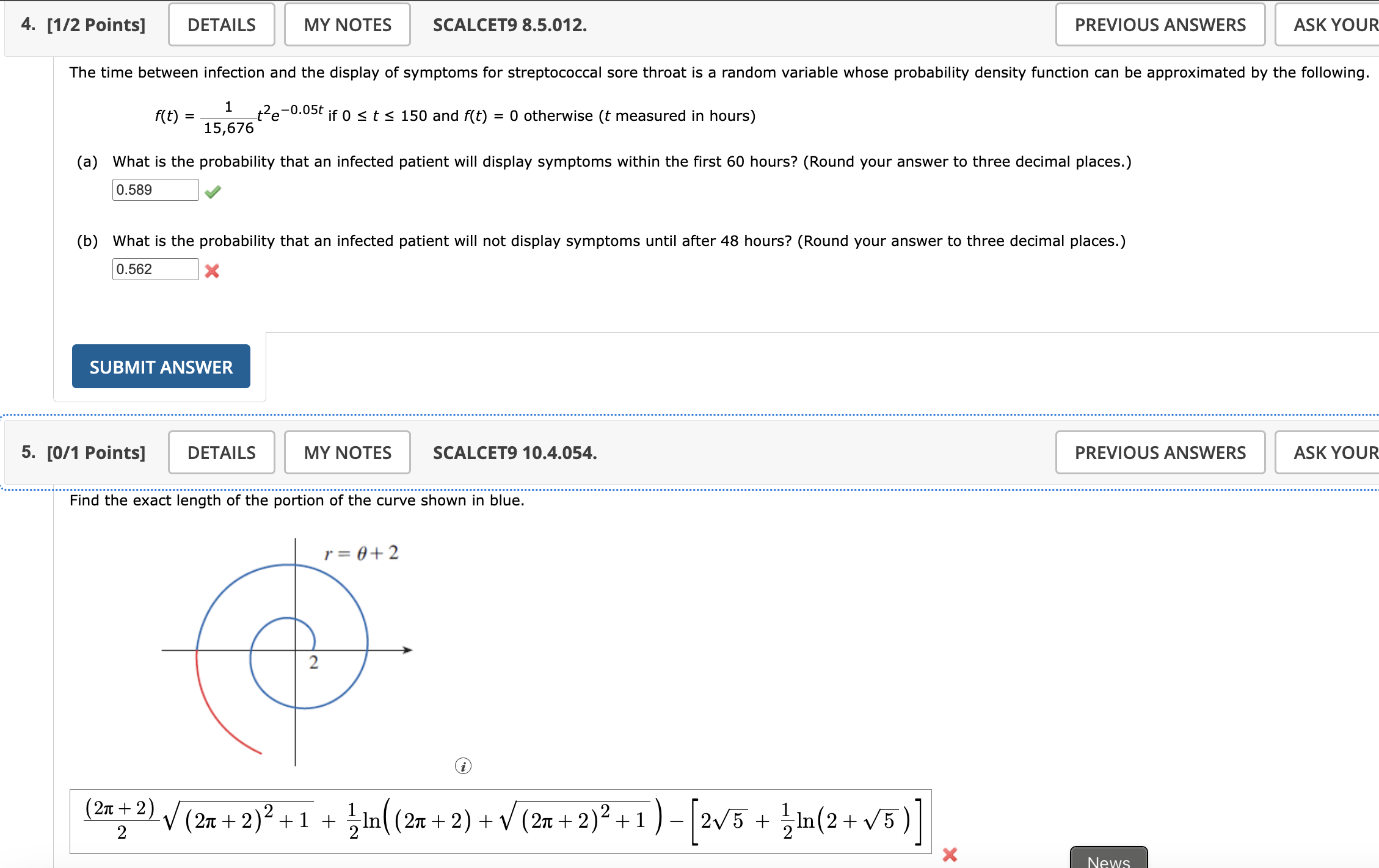 Solved The time between infection and the display of | Chegg.com