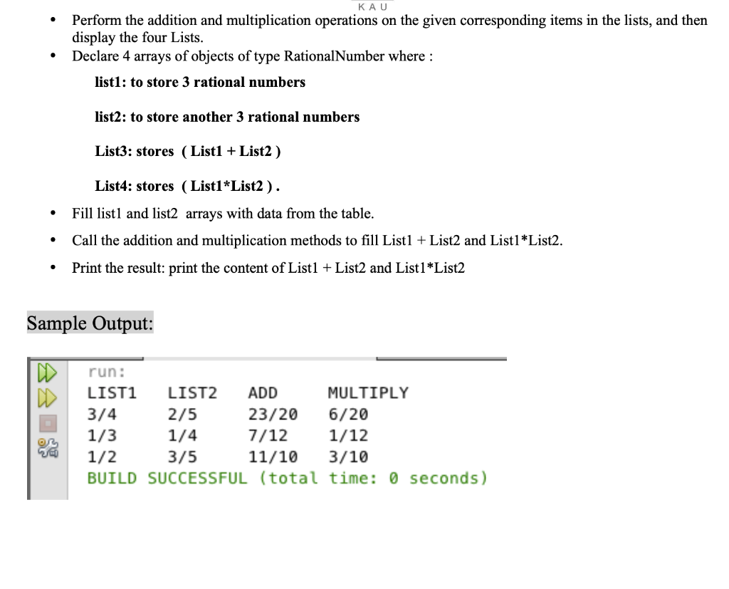 Solved Activity Description Design a class called | Chegg.com