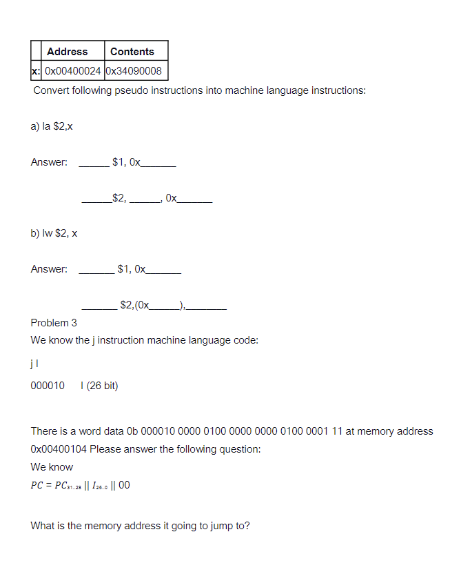 Solved Ac we knnw Given this MIPS machine language code in | Chegg.com