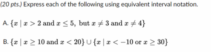 Solved (20 pts.) Express each of the following using | Chegg.com