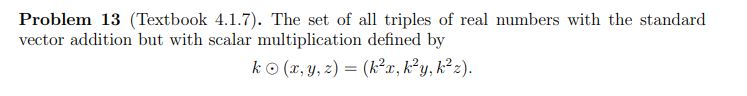 Solved Problem 13 (Textbook 4.1.7). The set of all triples | Chegg.com