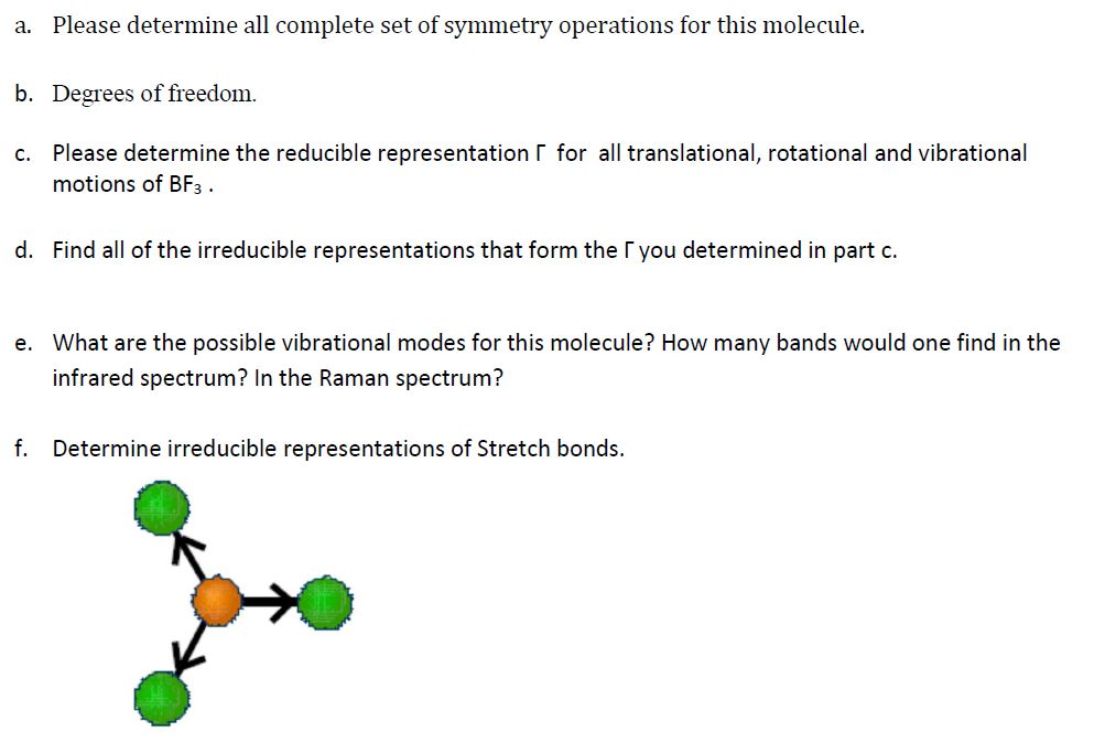 Solved Consider the molecule BF3. This molecule belongs to | Chegg.com Solved Consider the molecule BF3. This molecule belongs to | Chegg.com