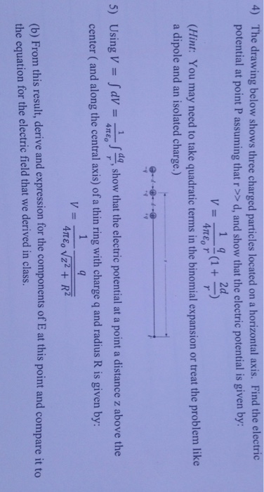 Solved The drawing below shows three charged particles | Chegg.com