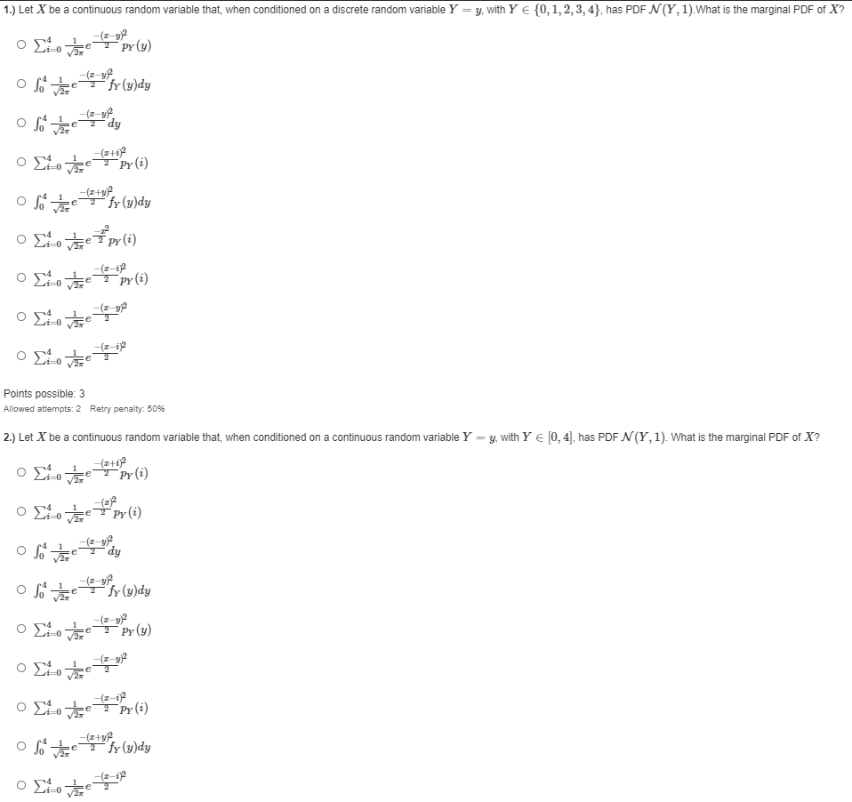 Solved 1 Let X Be A Continuous Random Variable That When 0334