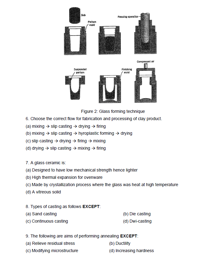Solved 6. Choose the correct flow for fabrication and | Chegg.com