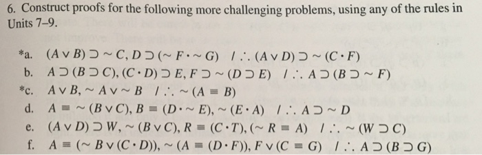 Solved 6. Construct proofs for the following more | Chegg.com