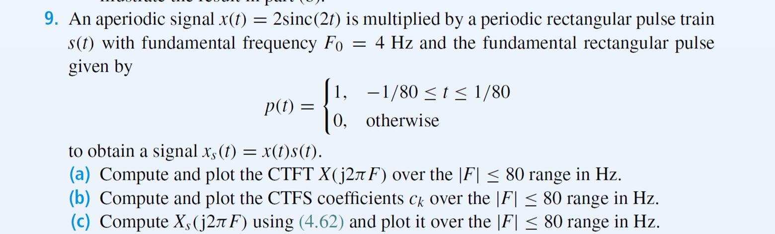 Solved An aperiodic signal x(t)=2sinc(2t) is multiplied by a | Chegg.com