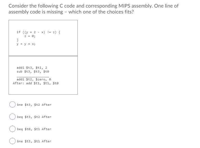 Solved Implement the C by completing the assembly code | Chegg.com
