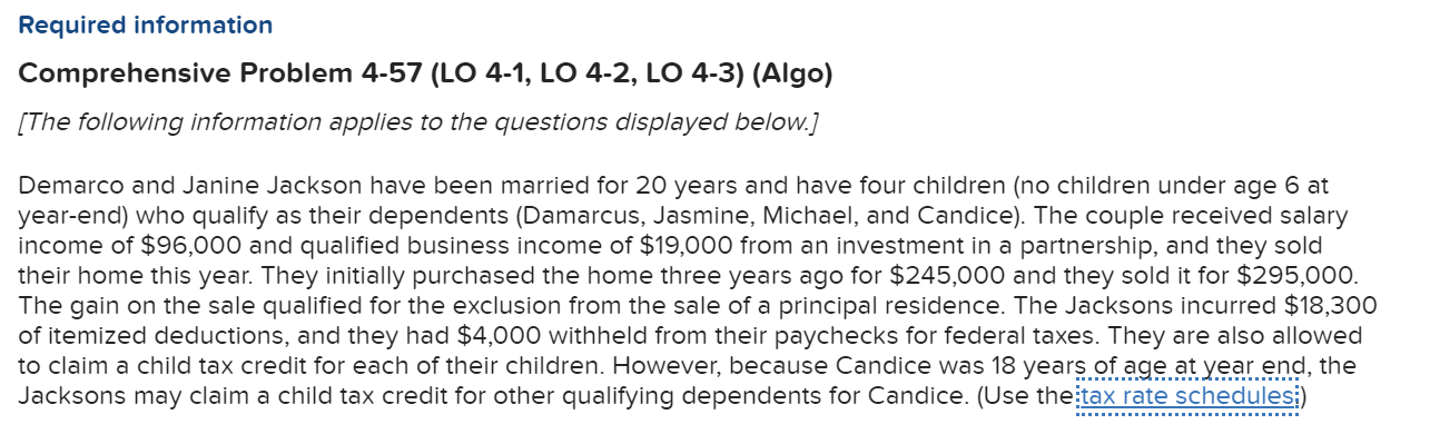 Solved Comprehensive Problem 4-57 (LO 4-1, LO 4-2, LO 4-3) | Chegg.com