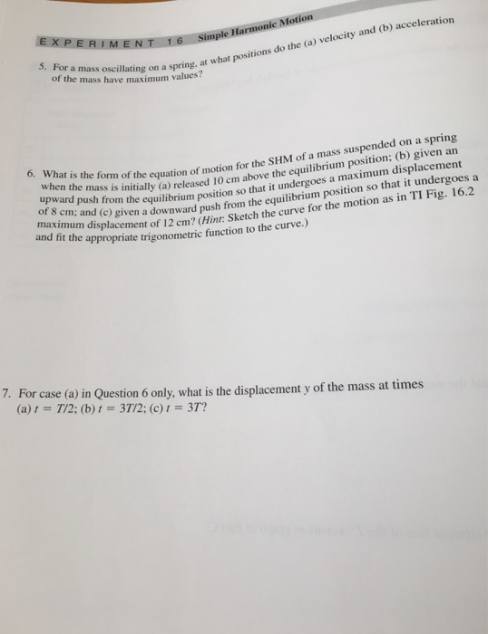 Solved Date- Section EXPERIMENT 16 Simple 2. Is the elastie | Chegg.com