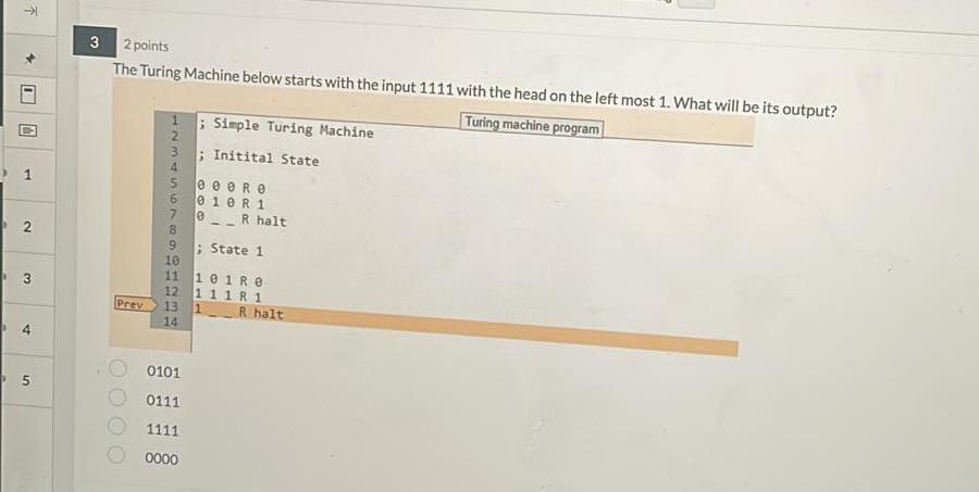 -> تنا 3 + 2 points The Turing Machine below starts | Chegg.com