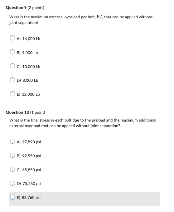 Solved Question 5 ( 2 points) [Part b.] Using the fasteners | Chegg.com