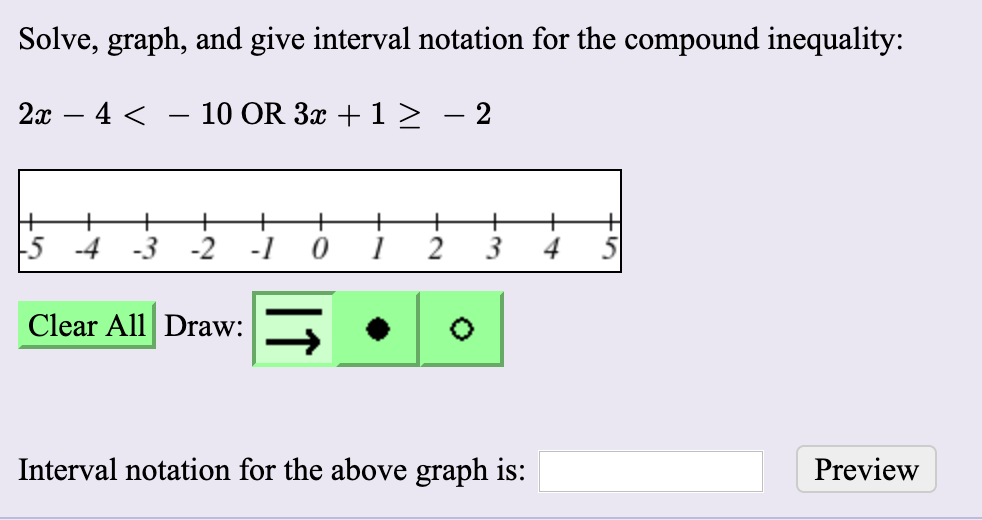 Solved Solve, graph, and give interval notation for the | Chegg.com