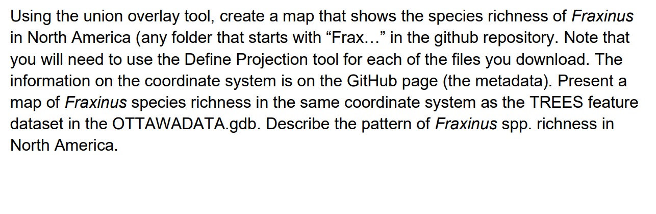 Solved Using the union overlay tool, create a map that shows | Chegg.com