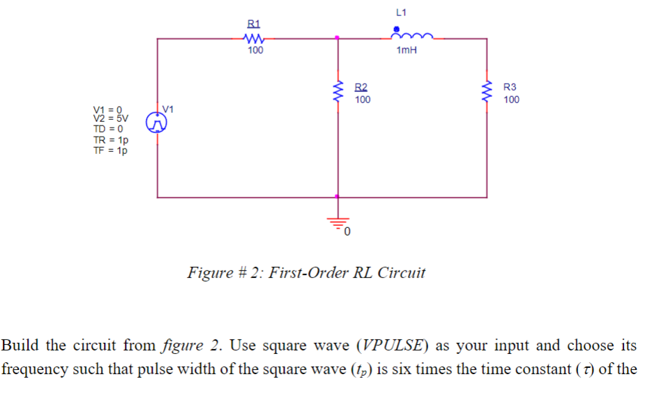 Solved Figure \# 2: First-Order RL Circuit Build the circuit | Chegg.com