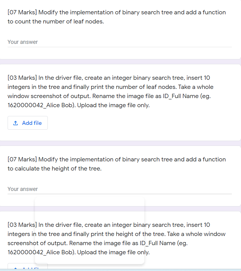 Solved [07 Marks] Modify the implementation of binary search | Chegg.com