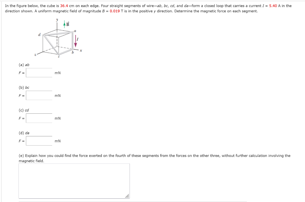 Solved In the figure below, the cube is 36.4 cm on each | Chegg.com