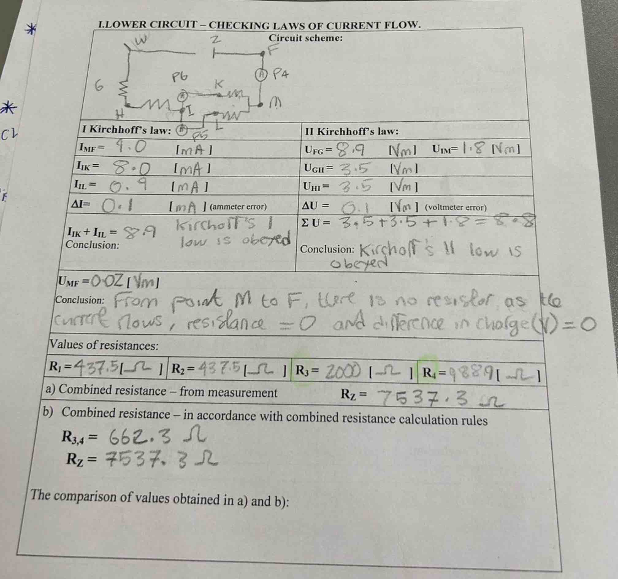 Solved Professor told me ﻿that the resistance values are | Chegg.com