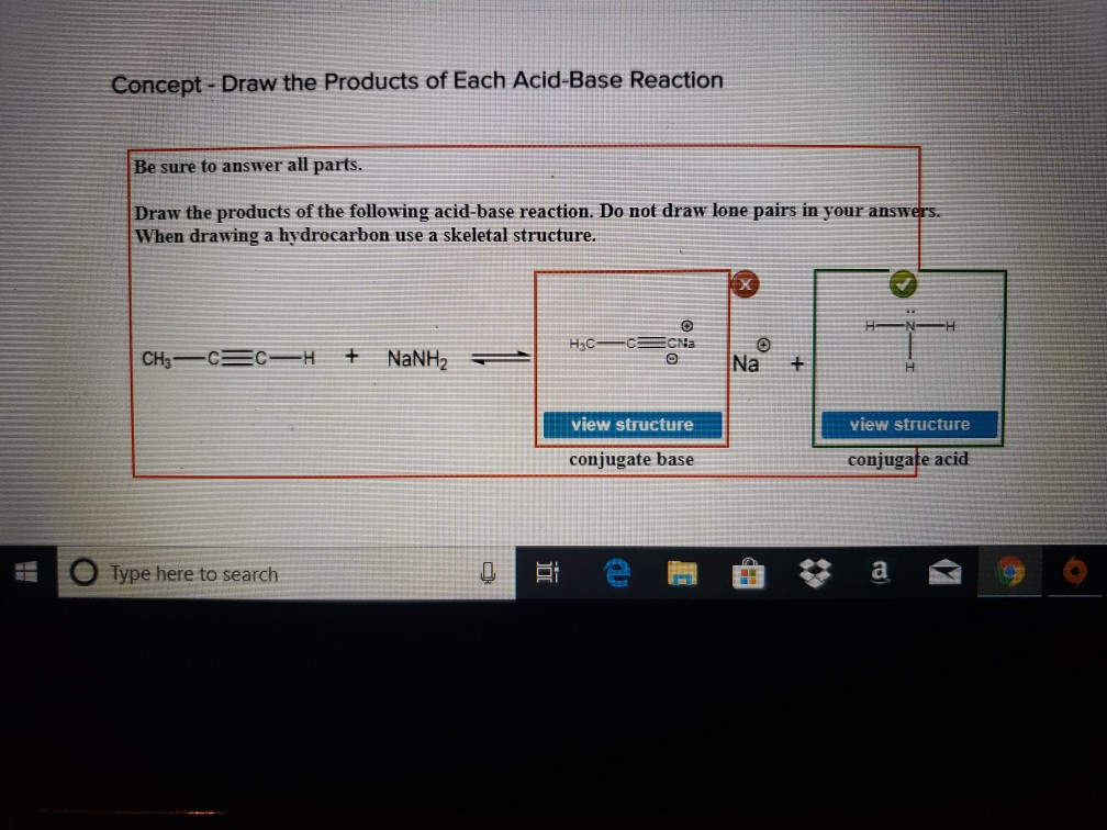 Solved Concept Draw the Products of Each Acid-Base Reaction | Chegg.com