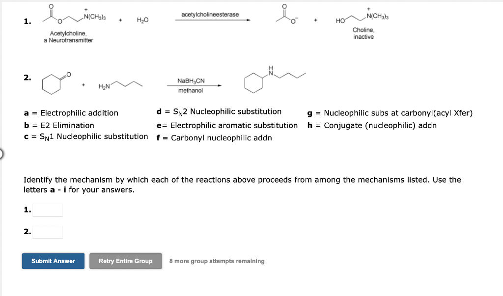 Solved a = Electrophilic addition d = SN2 | Chegg.com