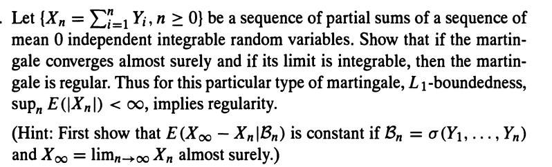 Let {Xn=∑i=1nYi,n≥0} be a sequence of partial sums of | Chegg.com