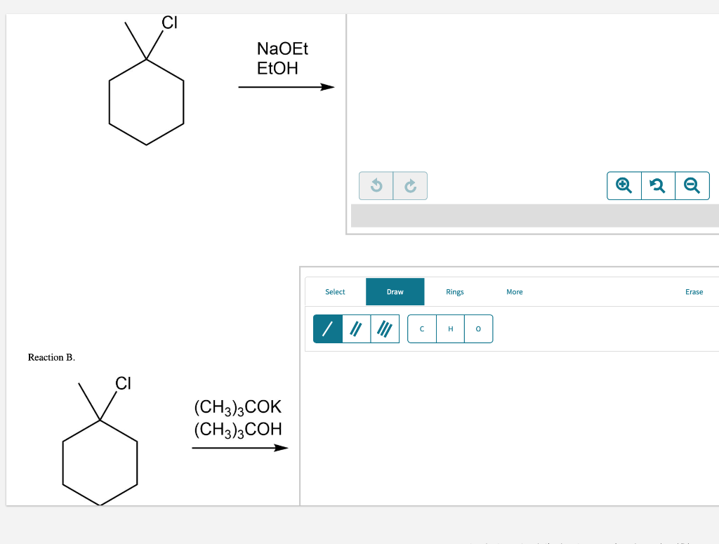 Solved CI NaOEt EtOH 2 Select Draw Rings More Erase H o | Chegg.com