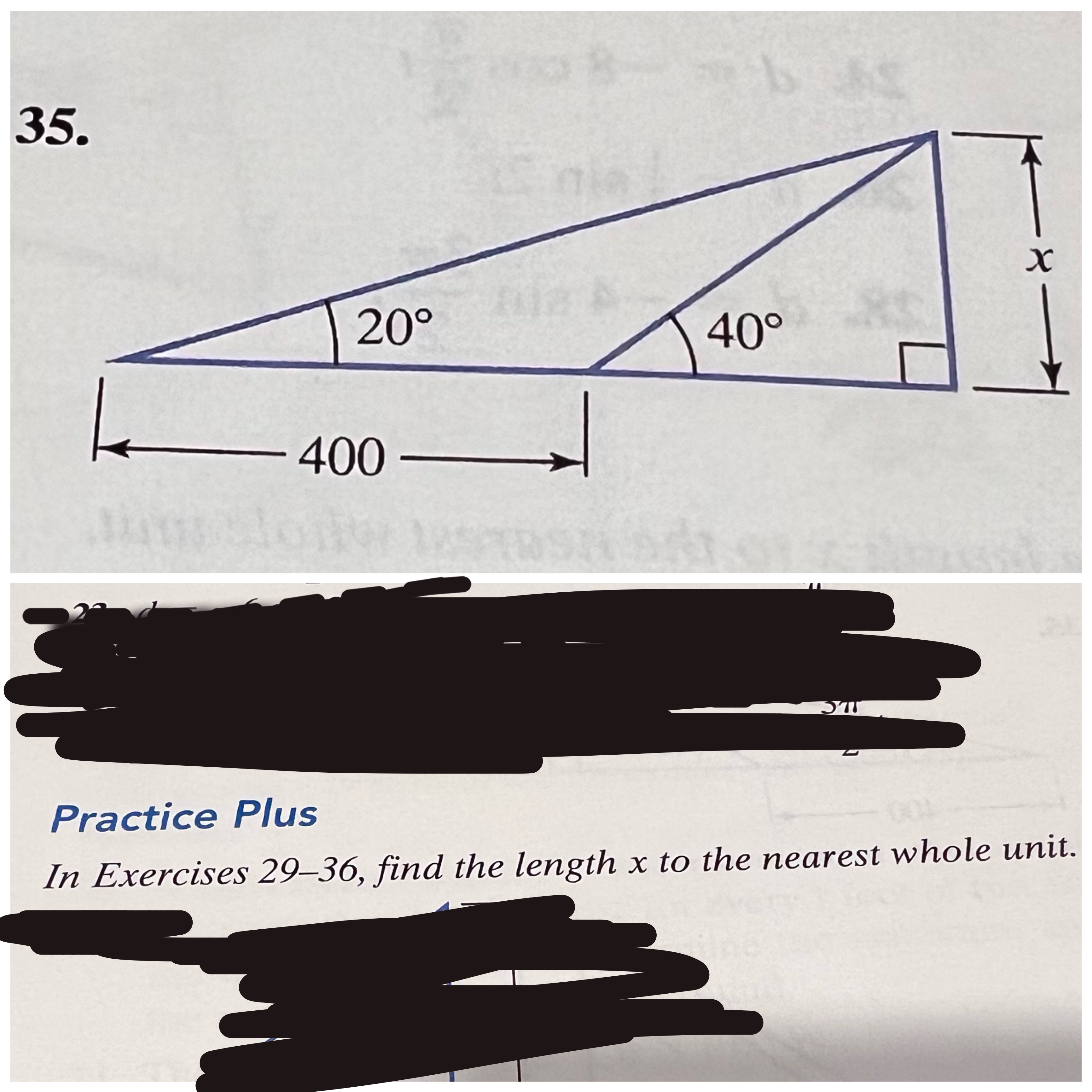 Solved 3 Practice Plus In Exercises 29-36, find the length x | Chegg.com
