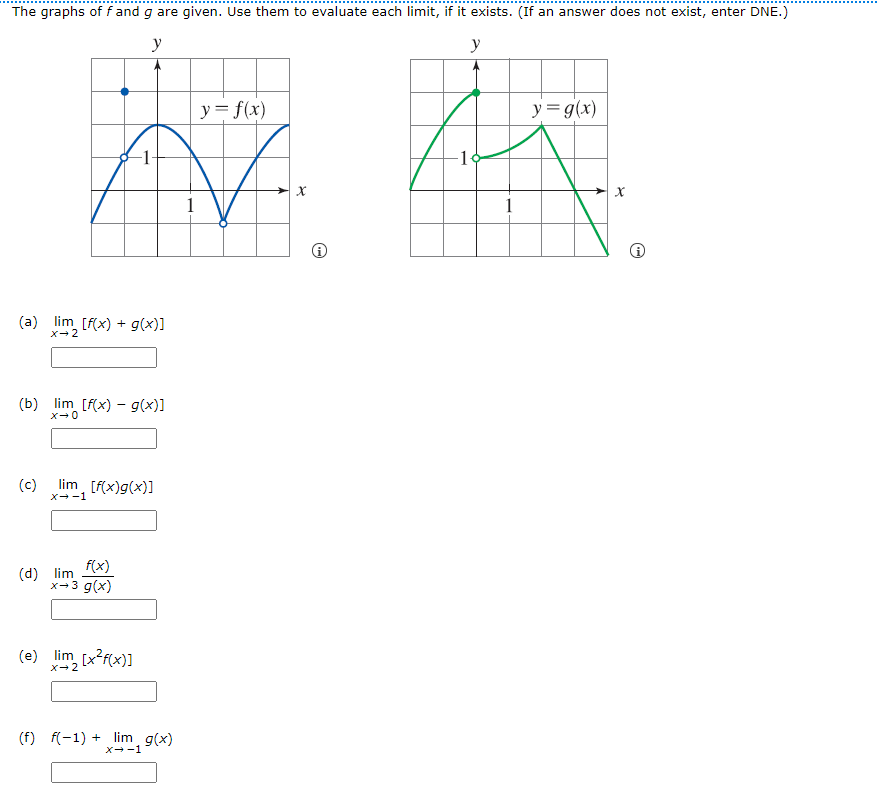 Solved The graphs of fand g are given. Use them to evaluate | Chegg.com