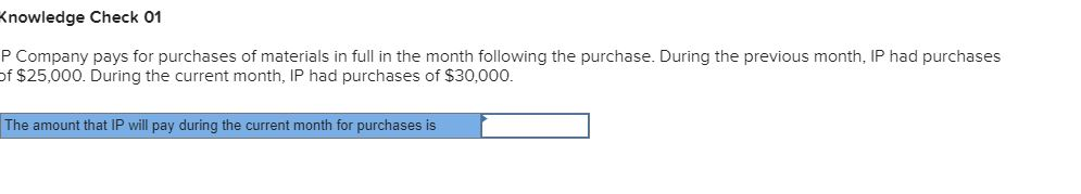 Solved Knowledge Check 01 P Company pays for purchases of | Chegg.com Solved Knowledge Check 01 P Company pays for purchases of | Chegg.com